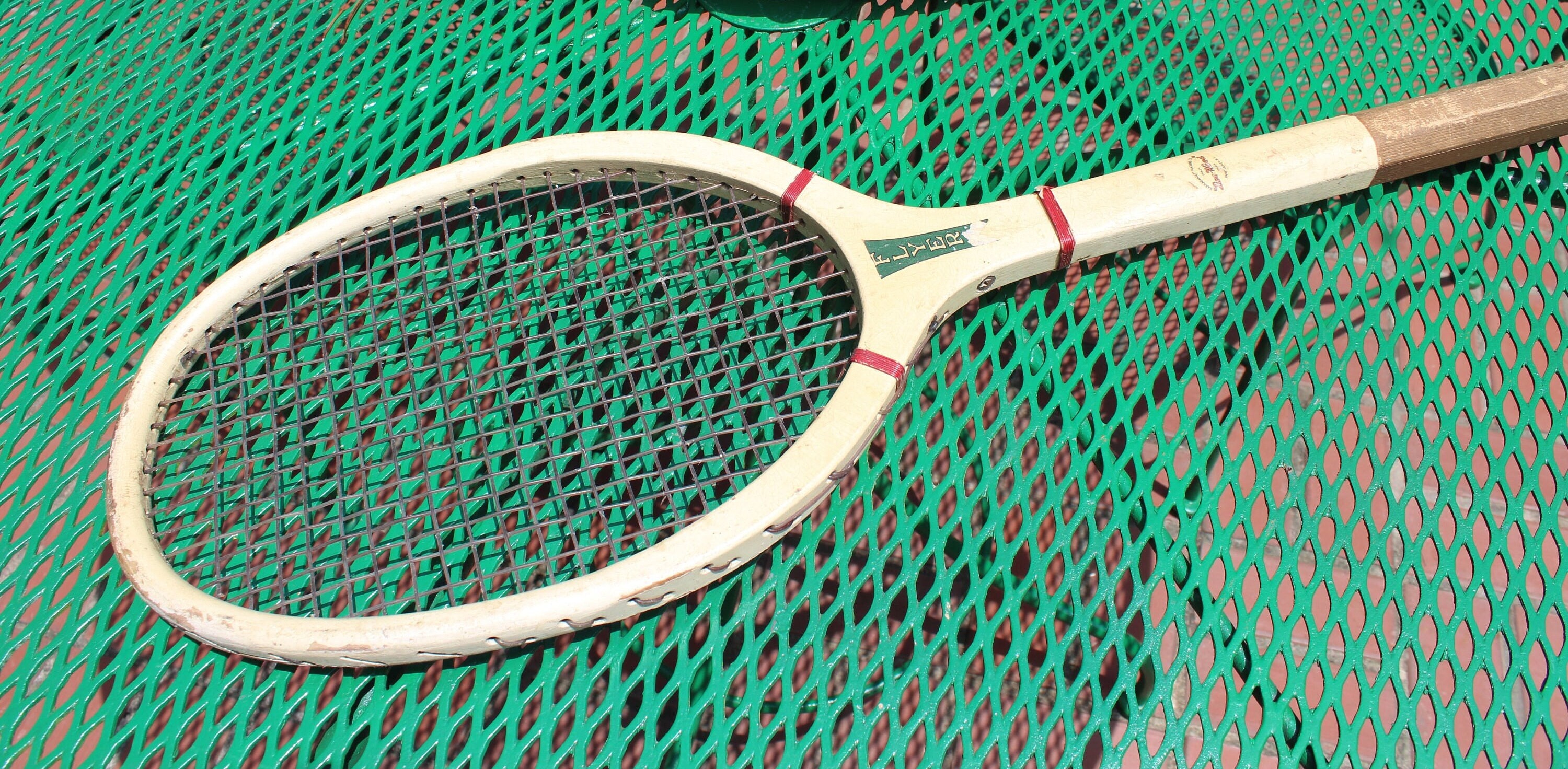Vintage Live-wood Flyer Tennis Racket Manufactured by the Narragansett ...