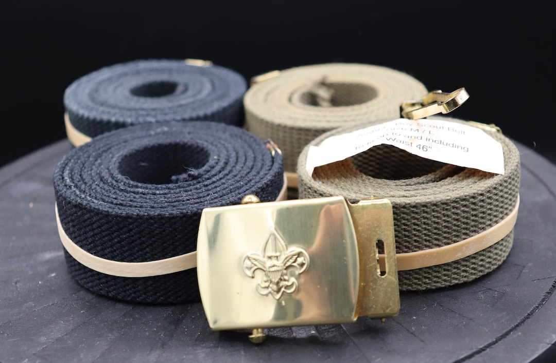 Vintage Boy Scout Belt Collection, Buckle and 4 Webbed Belts Fit up to ...