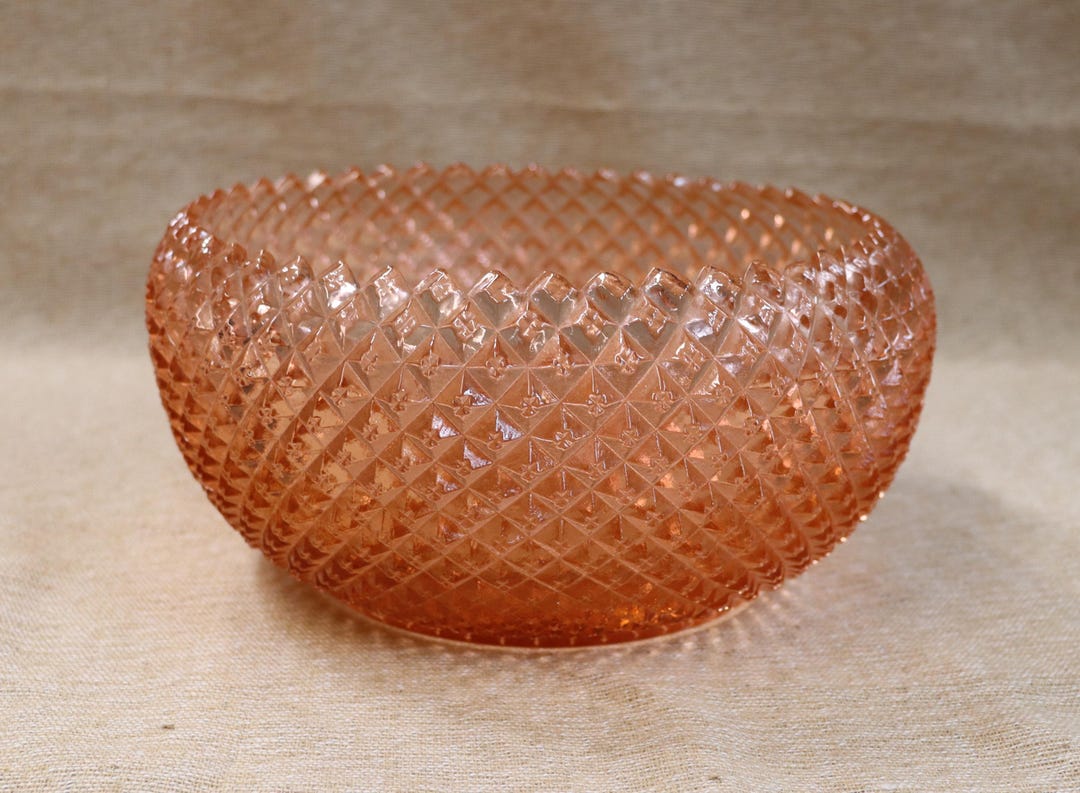 Vintage Hocking Glass Company Miss America Pink Depression Large Fruit ...