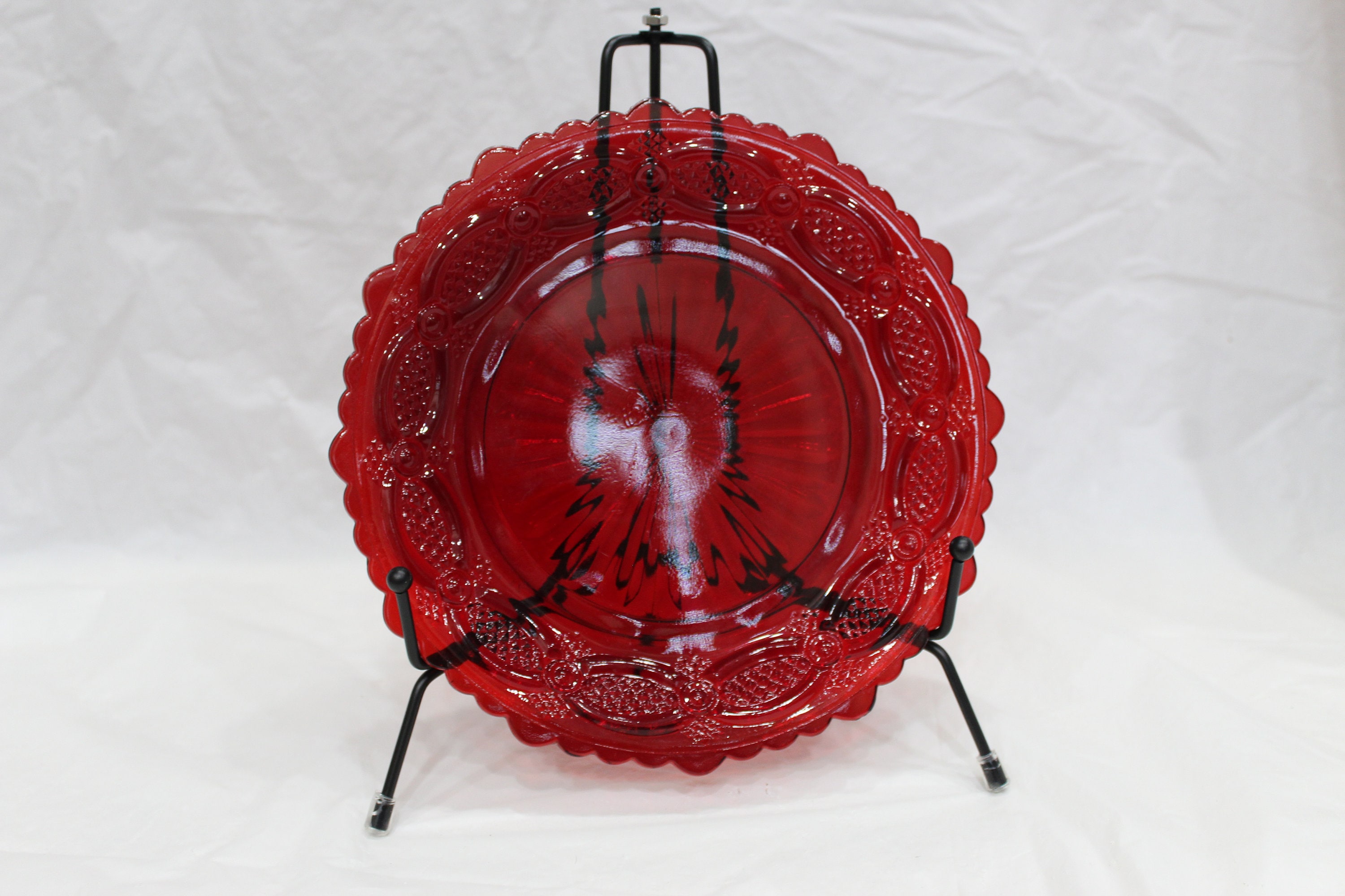 Avon Cape Cod 1876 Collection Ruby Red Glass Dessert Plates see Note - Etsy