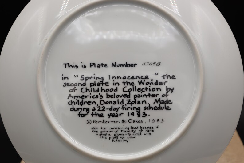 Vintage Pemberton & Oakes Collector's Plate "spring Innocence" From the ...