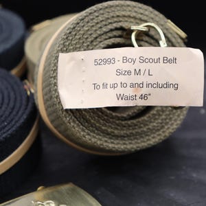 Vintage Boy Scout Belt Collection, Buckle and 4 Webbed Belts Fit up to ...