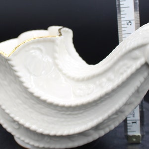 Vintage Lenox China Fruits of Life 10" Cornucopia Ivory With Gold Trim ...