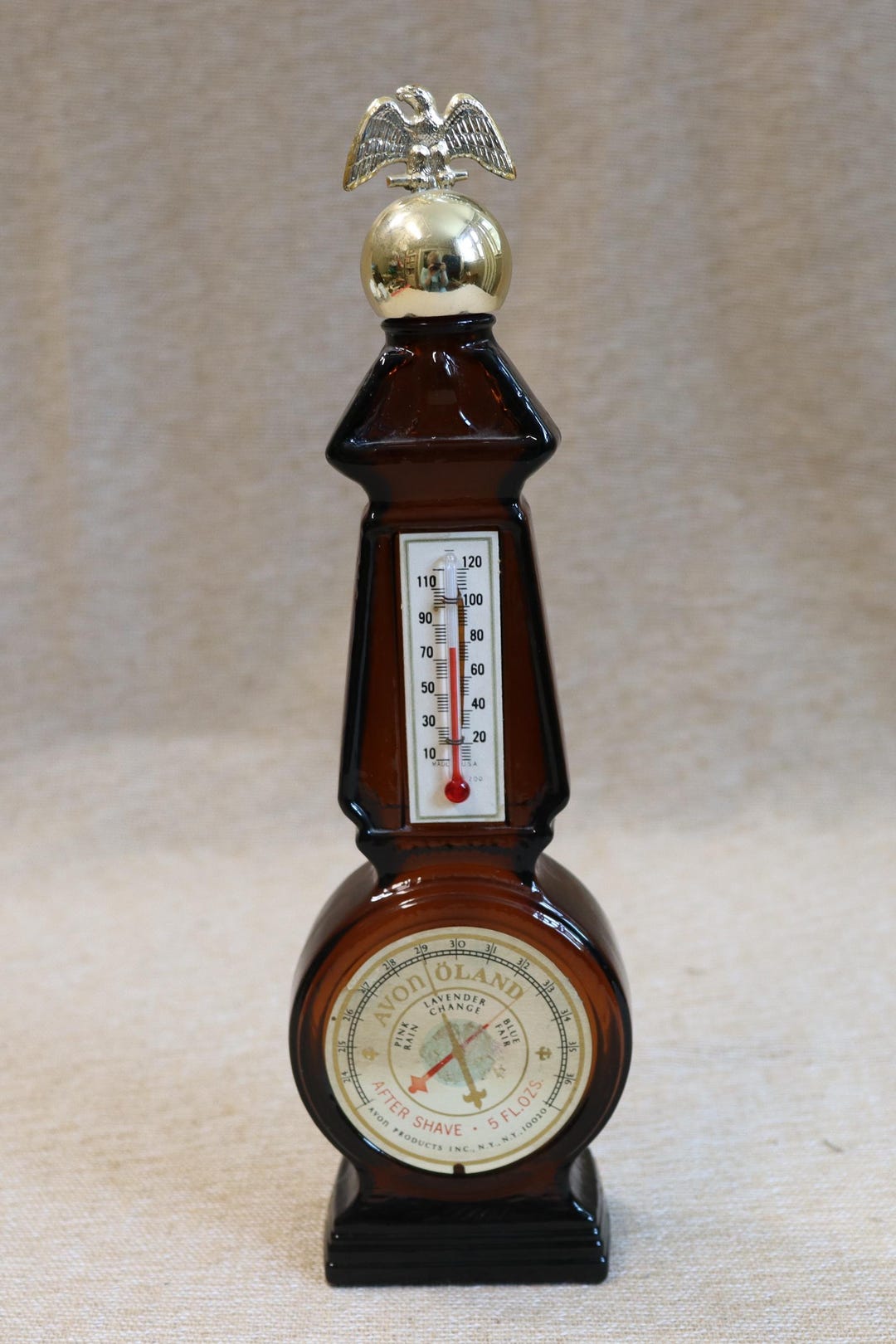 Vintage Avon Weather-or Not Decanter Working Thermometer Paper Label ...