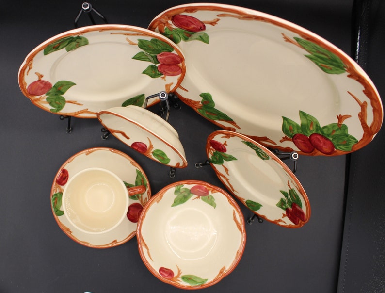 Vintage Franciscan Apple Dinnerware, 7-piece Place Setting, Made in USA ...