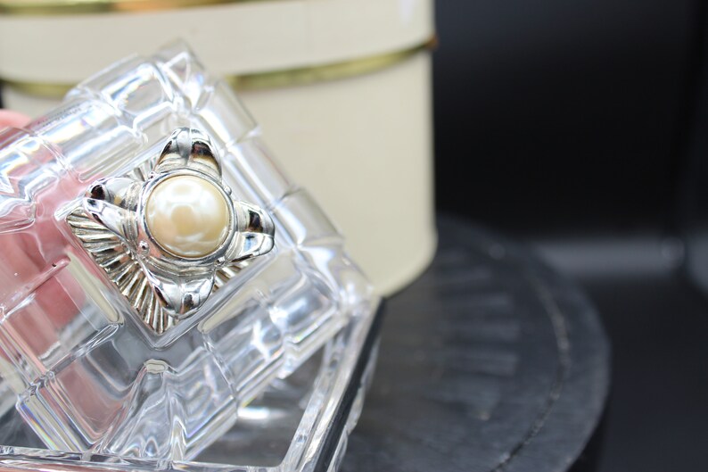 Vintage Lenox Crystal Flower Box, Diamonds and Pearls Trinket Box - Etsy