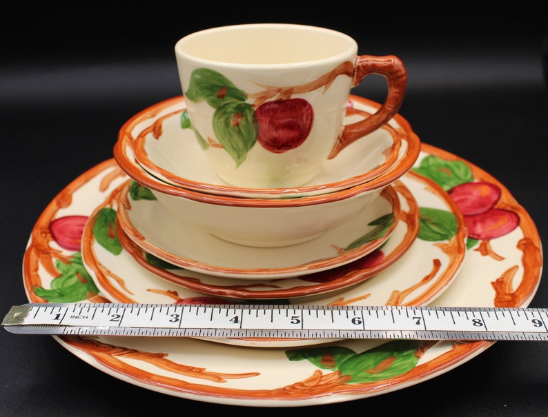 Vintage Franciscan Apple Dinnerware, 7-piece Place Setting, Made in USA ...
