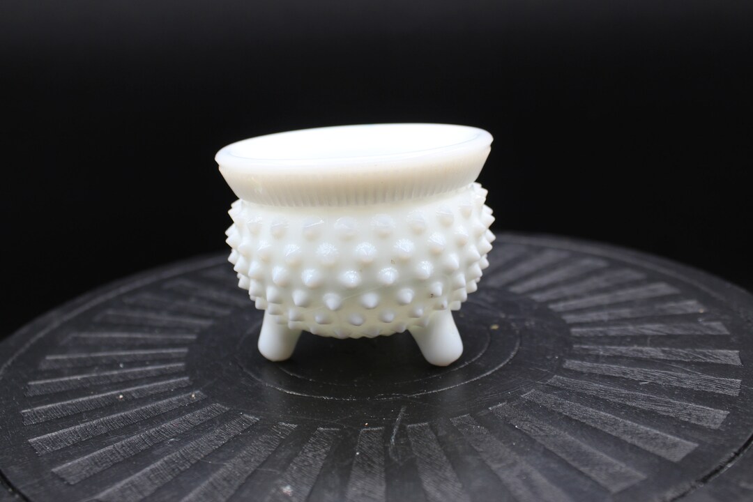 Vintage Fenton Milk Glass Hobnail Kettle Cauldron 3990 - Etsy