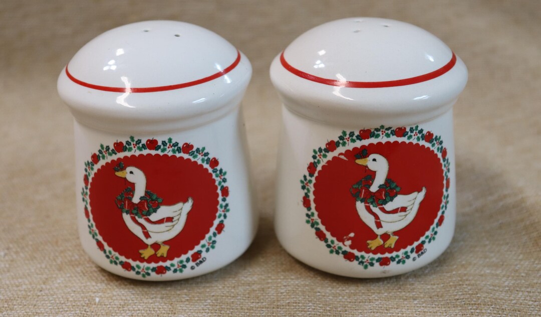Vintage Ceramic Treasure Craft by B&D Christmas Geese Salt and Pepper ...