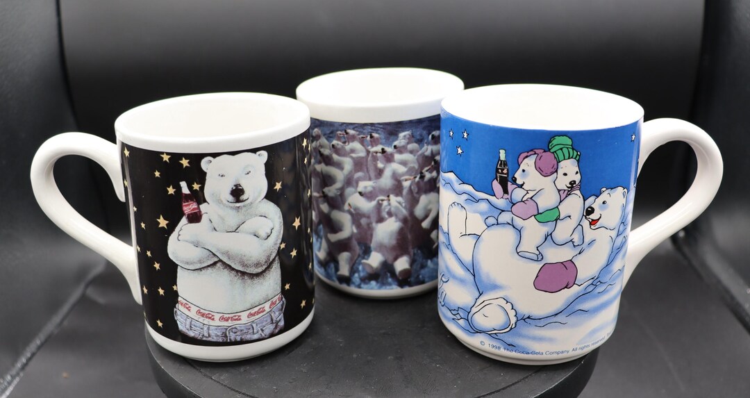 Vintage Coca-cola Brand Dinnerware and Mugs by Gibson Set of 3 Polar ...