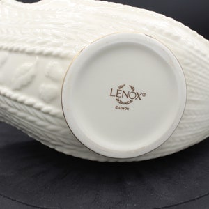 Vintage Lenox China Fruits of Life 10" Cornucopia Ivory With Gold Trim ...