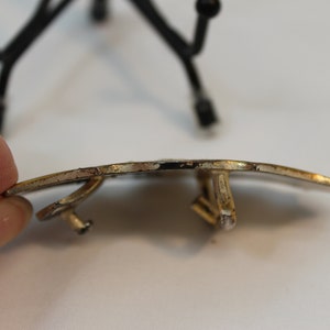 Vintage Crumrine Two Toned Heavy Silverplate on Jeweler's Bronze Floral ...