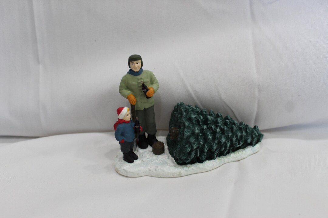 Vintage Coca-cola Town Square Collection Cutting the Christmas Tree - Etsy