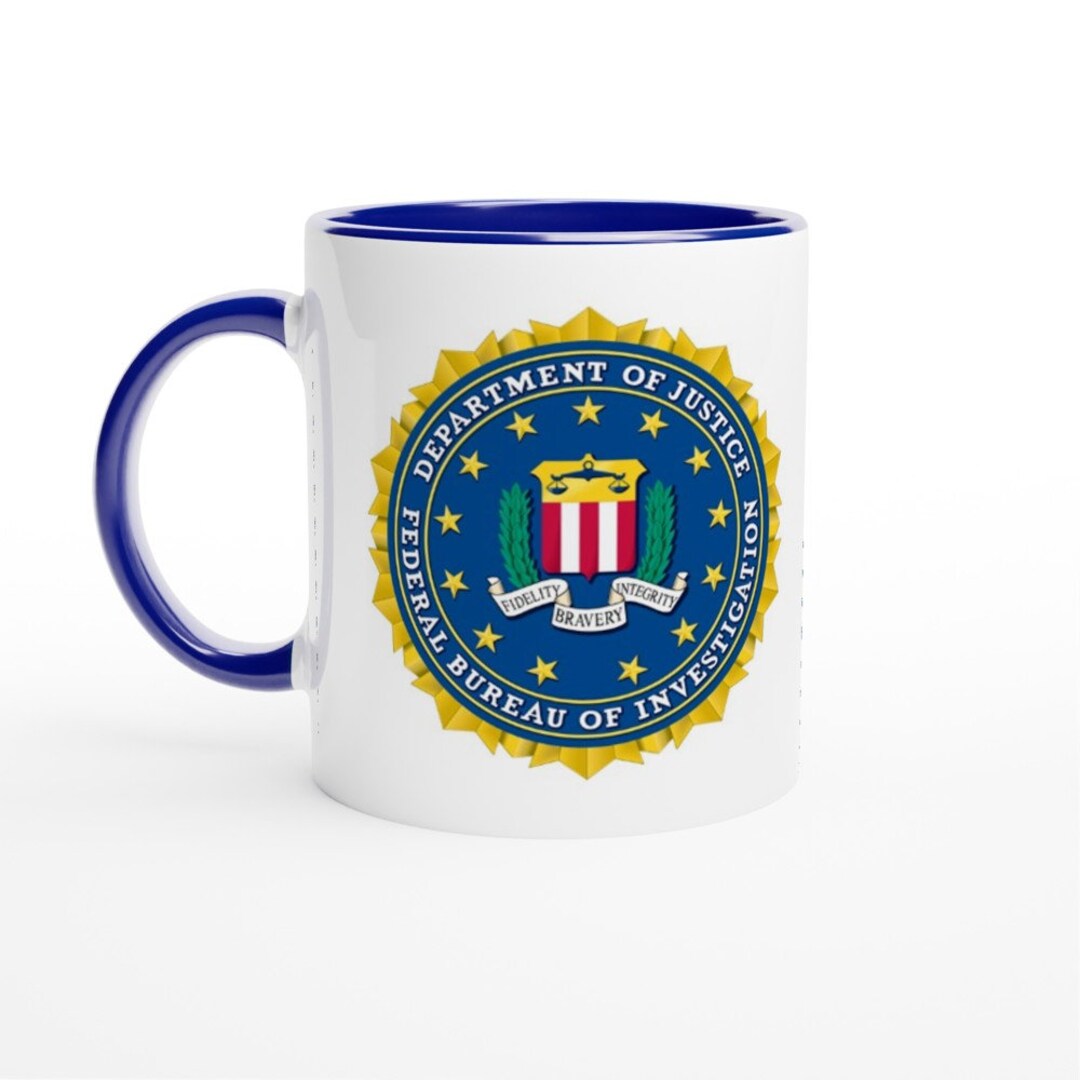 FBI Emblem Ceramic Mug With Color Inside, Federal Bureau of ...