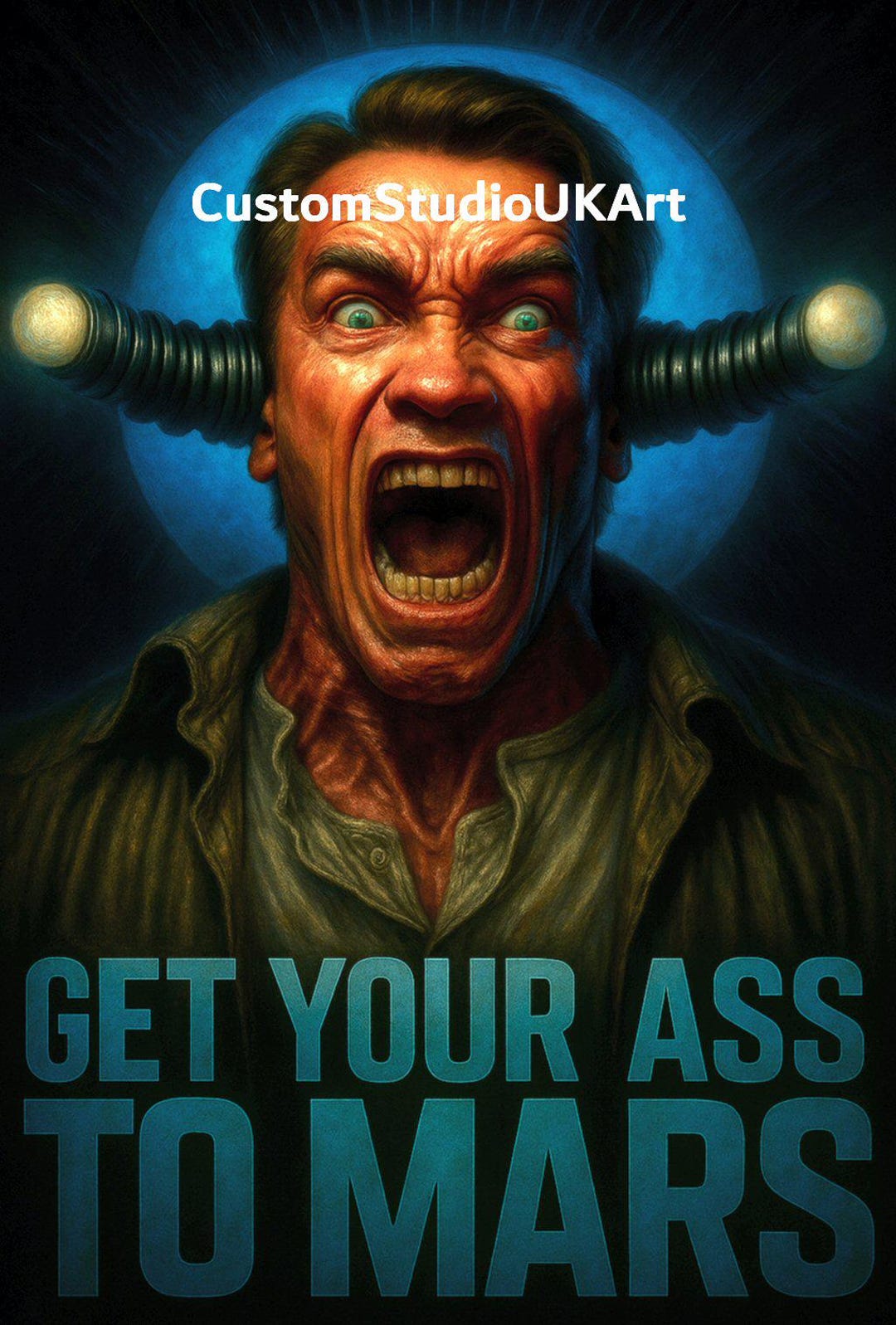 Total Recall Get Your Ass to Mars Poster - Unique Sci-fi Wall Art - Eco ...