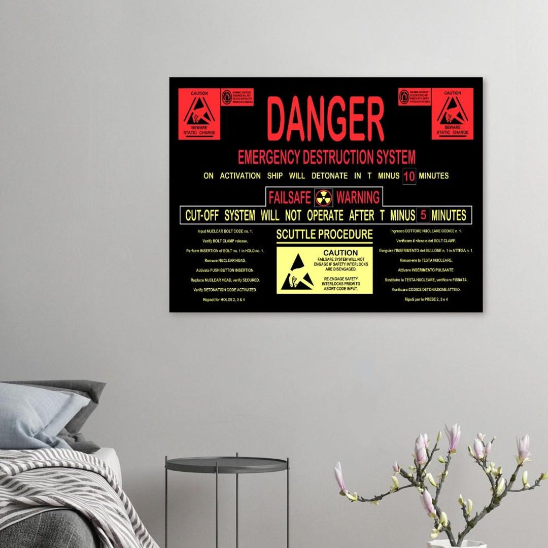 Alien Self Destruct Panel High Quality Premium Matte Paper Poster ...