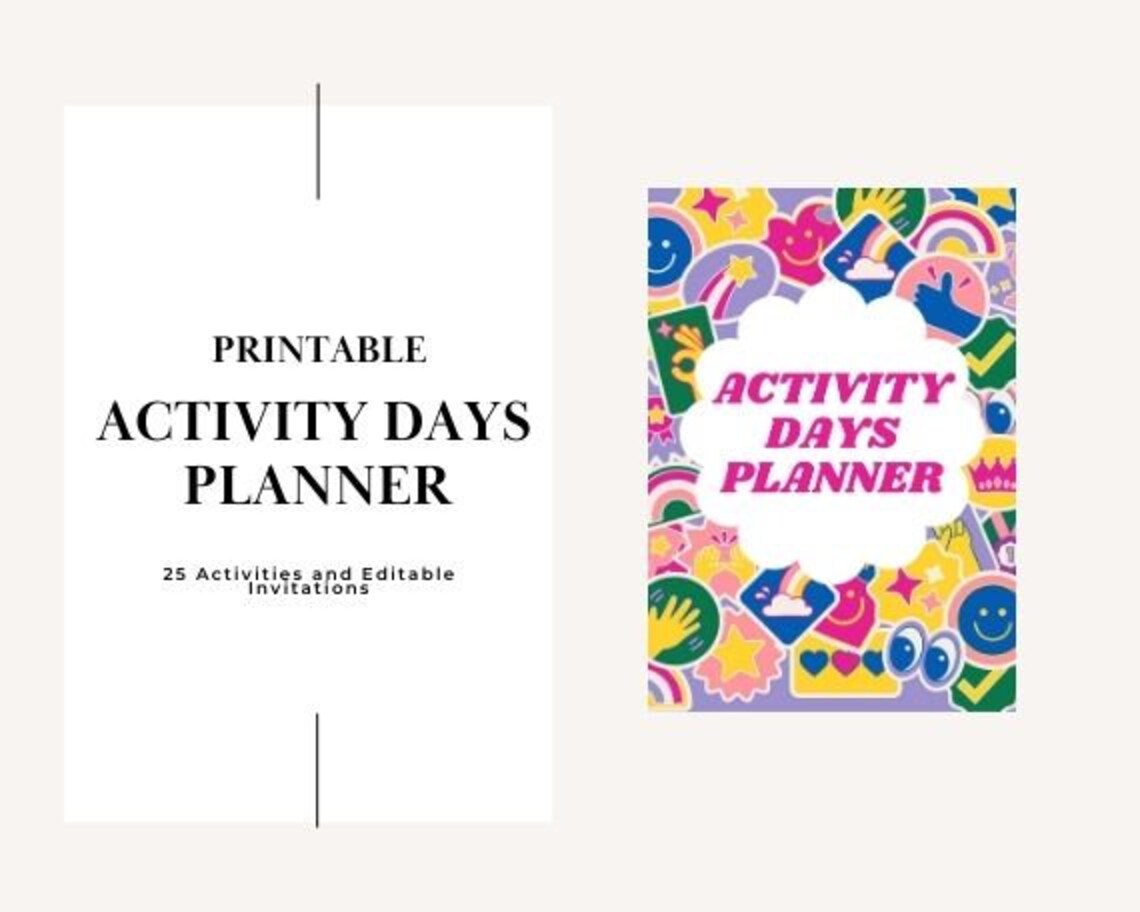 Activity Days Planner LDS Planner Activity Days Printable Planner 25 ...