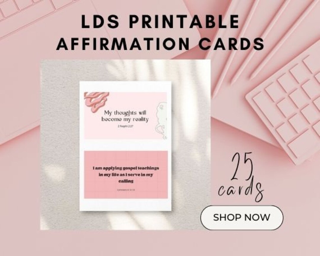 LDS Gospel Affirmation Cards | Affirmation Cards for LDS Women | Set of ...
