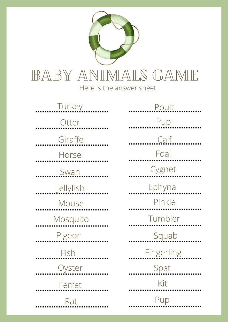 Nautical Baby Shower Game Bundle | Printable Baby Shower Games ...