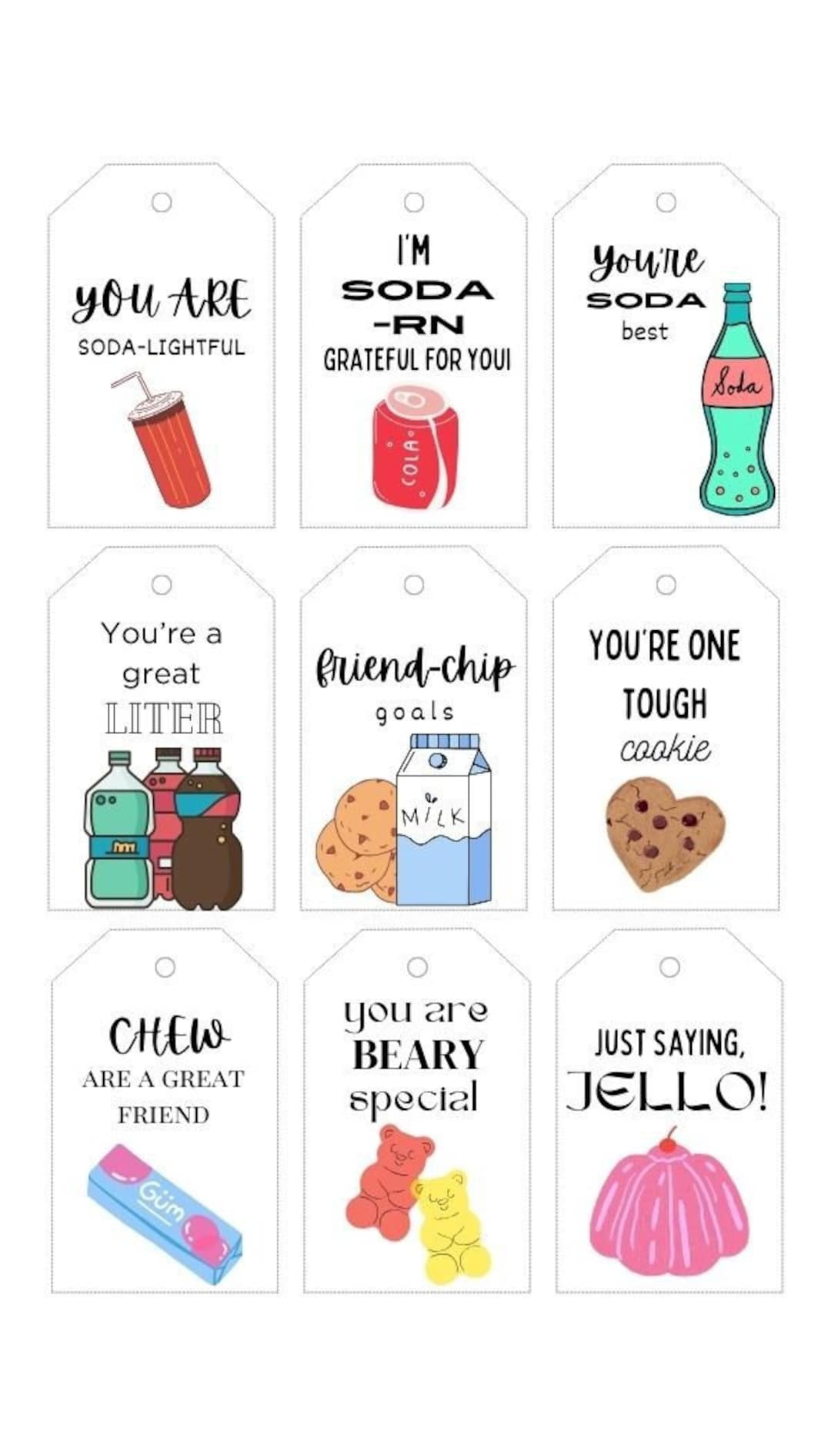 Punny Gift Tags | Gift Tags | LDS Ministering | Ministering Gifts ...