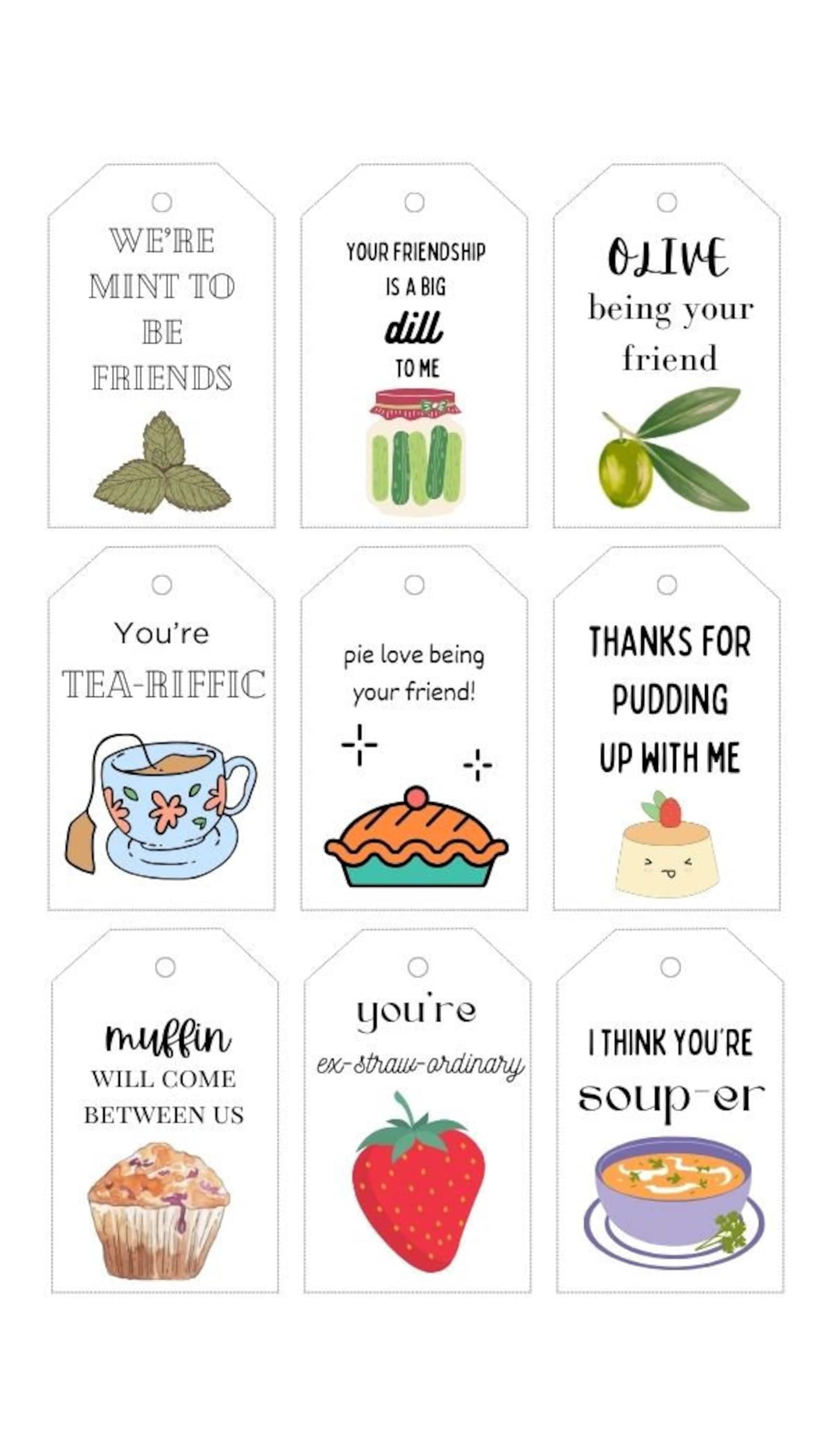 Punny Gift Tags | Gift Tags | LDS Ministering | Ministering Gifts ...