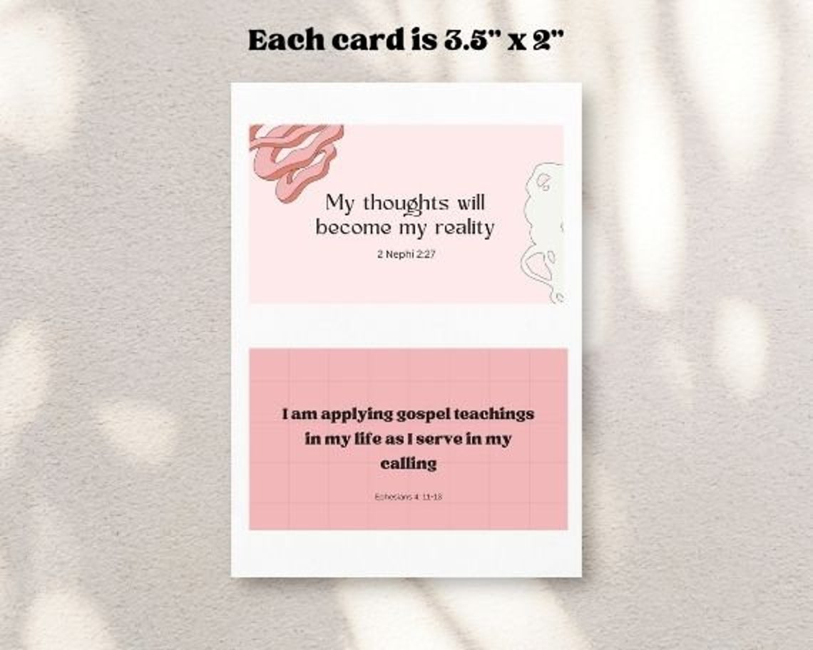 LDS Gospel Affirmation Cards | Affirmation Cards for LDS Women | Set of ...