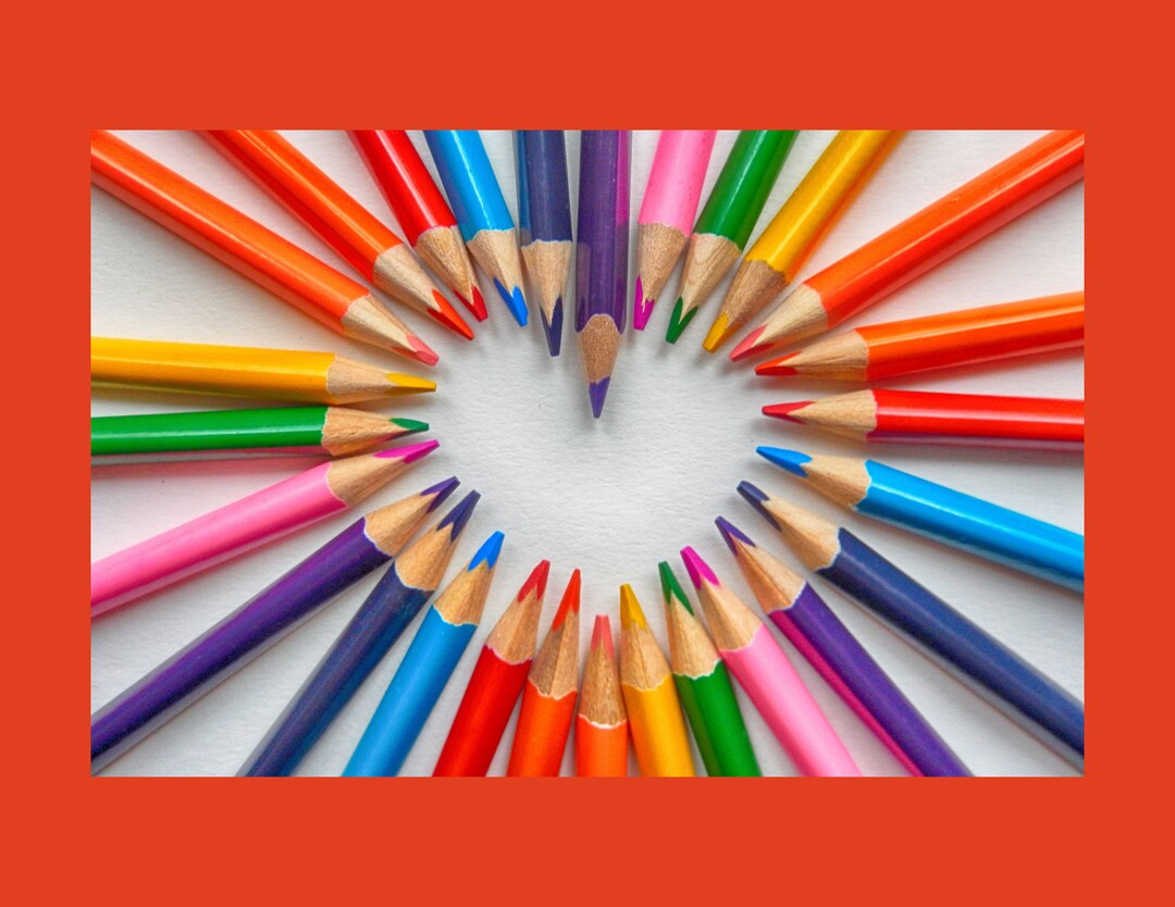 Heart Shaped Colored Pencils - Etsy