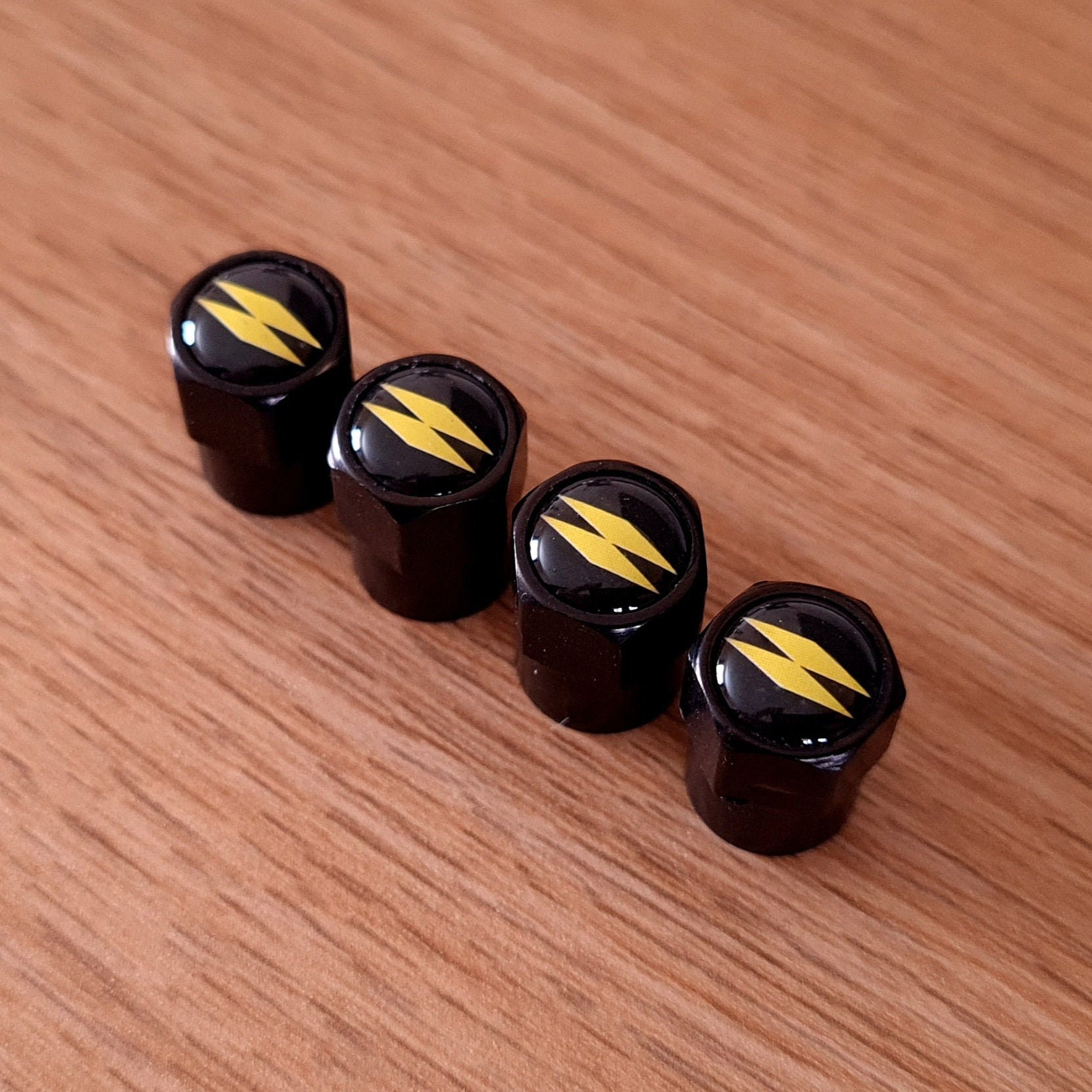 Renault RS Tire Valve Wheel Dust Caps Black Silver Red Blue Metal Sport ...