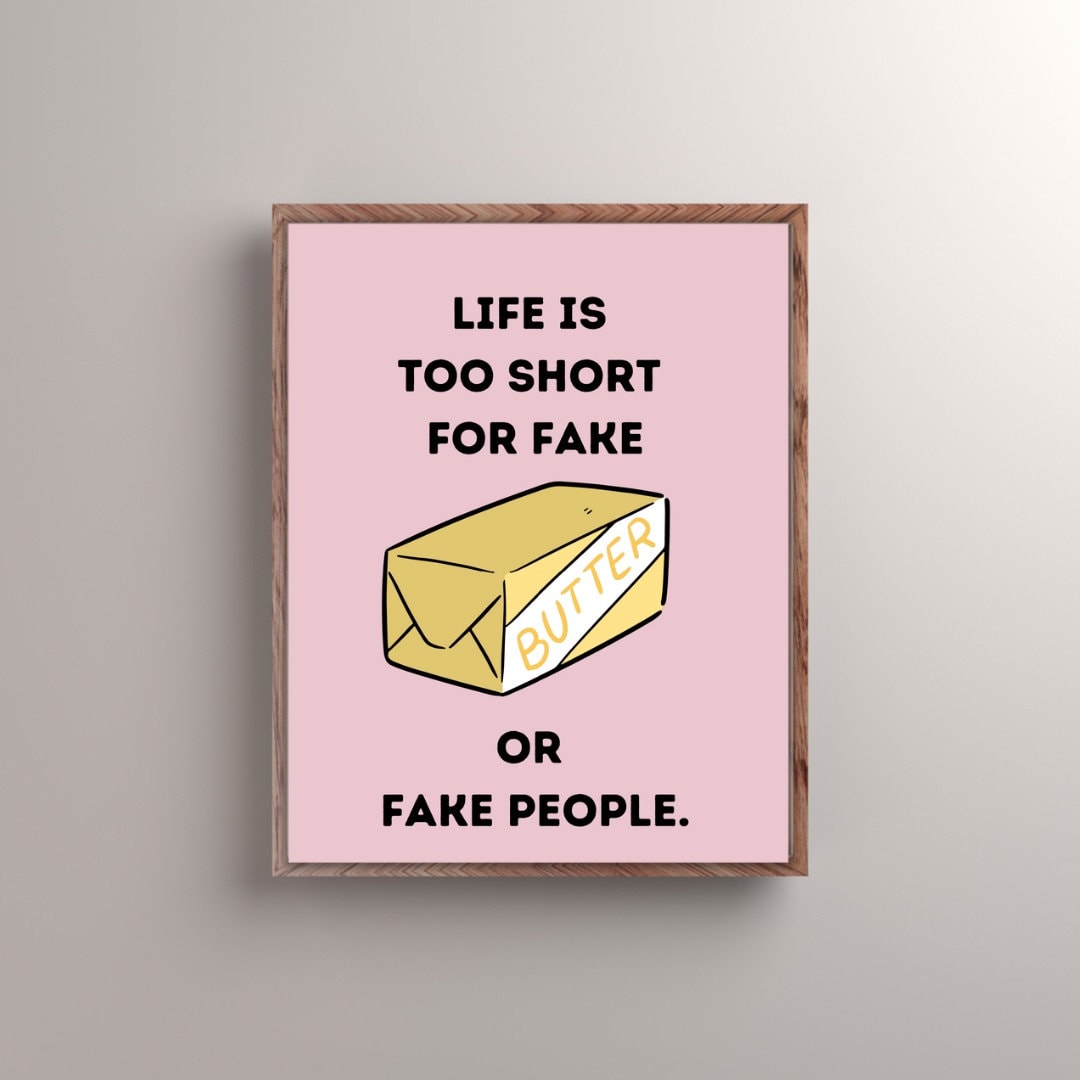 Fake Butter Fake People L Bakery Wall Art | Bakery Wall Prints | Bakery ...