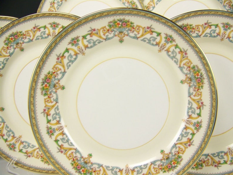 Aynsley Henley Pattern Green Back Stamp Gold Trim Salad Plate - Etsy