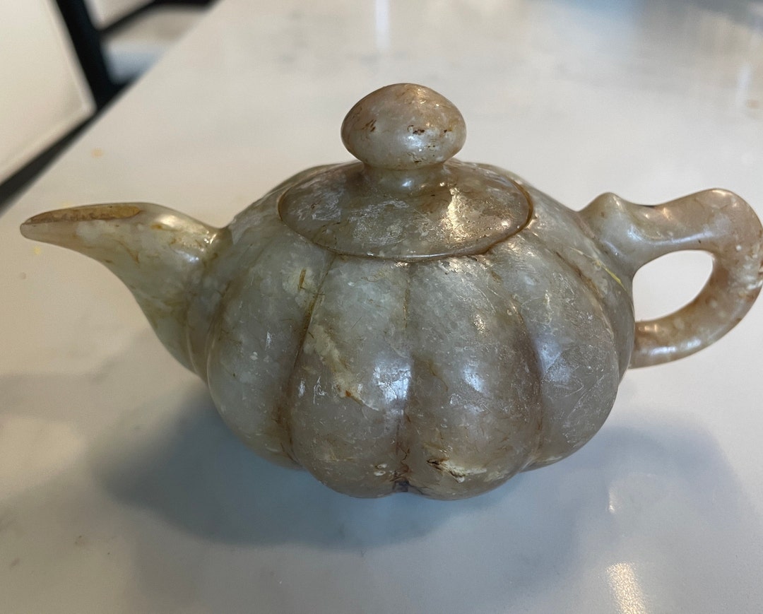 Antique Chinese Stone Carved Tea Pot - Etsy