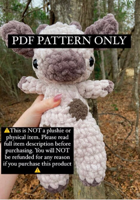 BUNDLE Includes Baby Cow Pattern and Jumbo Cow Pattern PDF Digital ...