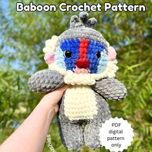 Monkey Crochet Pattern Baboon Crochet Pattern - Etsy