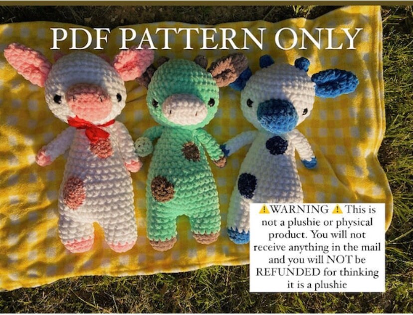 Crochet Cow Pattern Bundle, Baby & Jumbo Size (PDF Digital Download) - Etsy