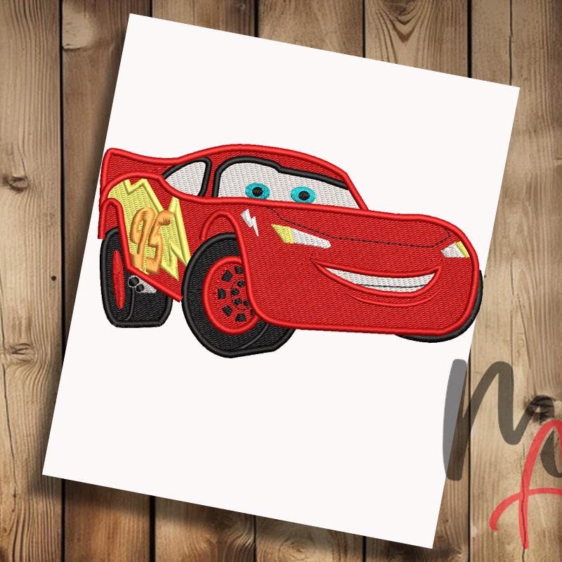 Lightning Mcqueen Applique - Etsy