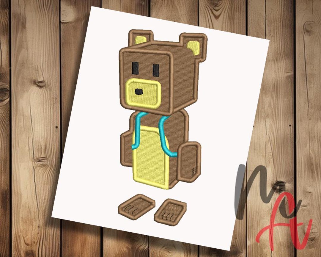 Super Bear Adventure - Applique Embroidery Design - Etsy