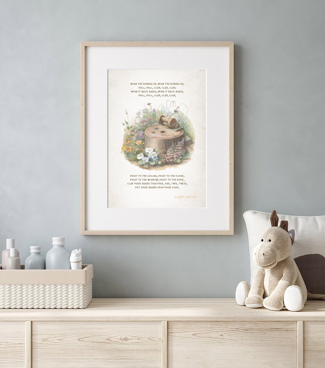Wind the Bobbin Up, Nursery Rhyme Print (unframed) - Etsy Wind the Bobbin Up, Nursery Rhyme Print (unframed) - Etsy