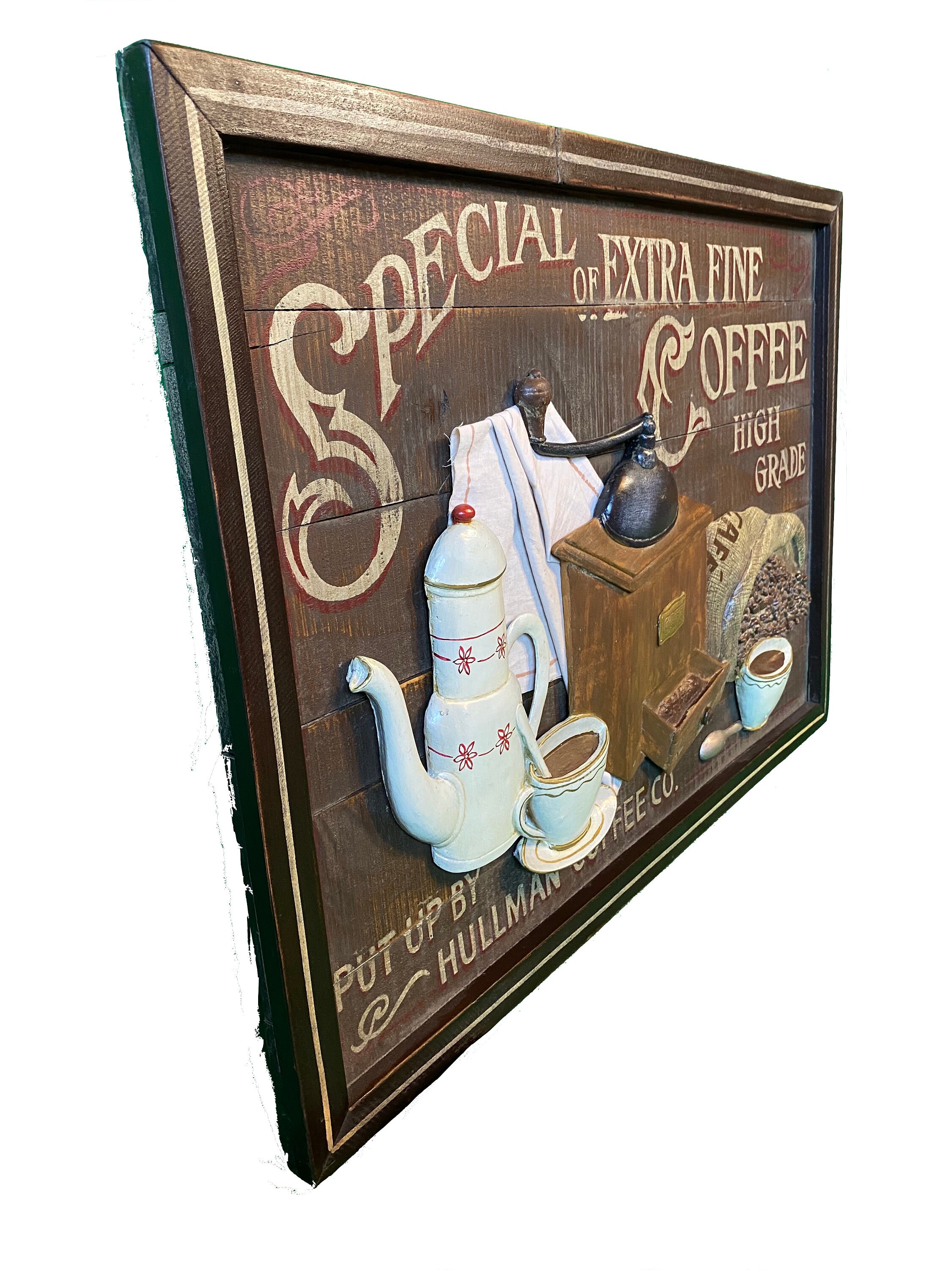 Vintage Coffee Bar Sign Wood Cafe Restaurant Wall Décor - Etsy