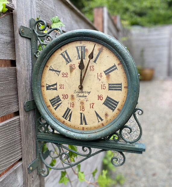 Vintage Station Clock London Wall Mounted Double Sided Secret - Etsy