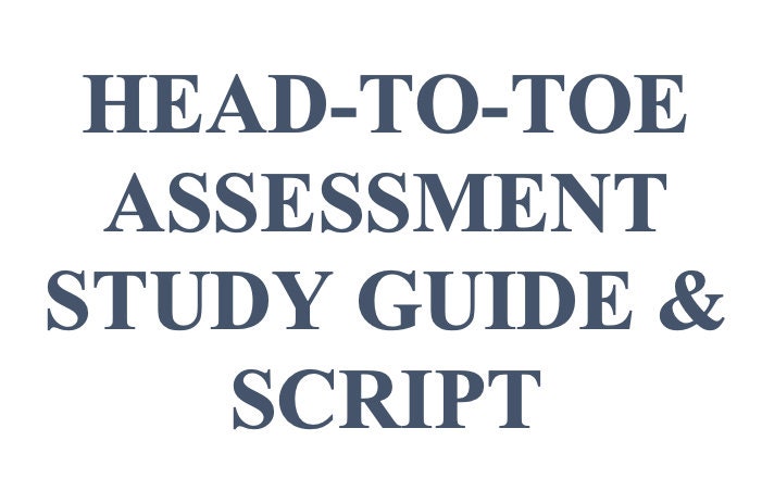 Head-to-toe Assessment Guide & Sample Script - Etsy UK