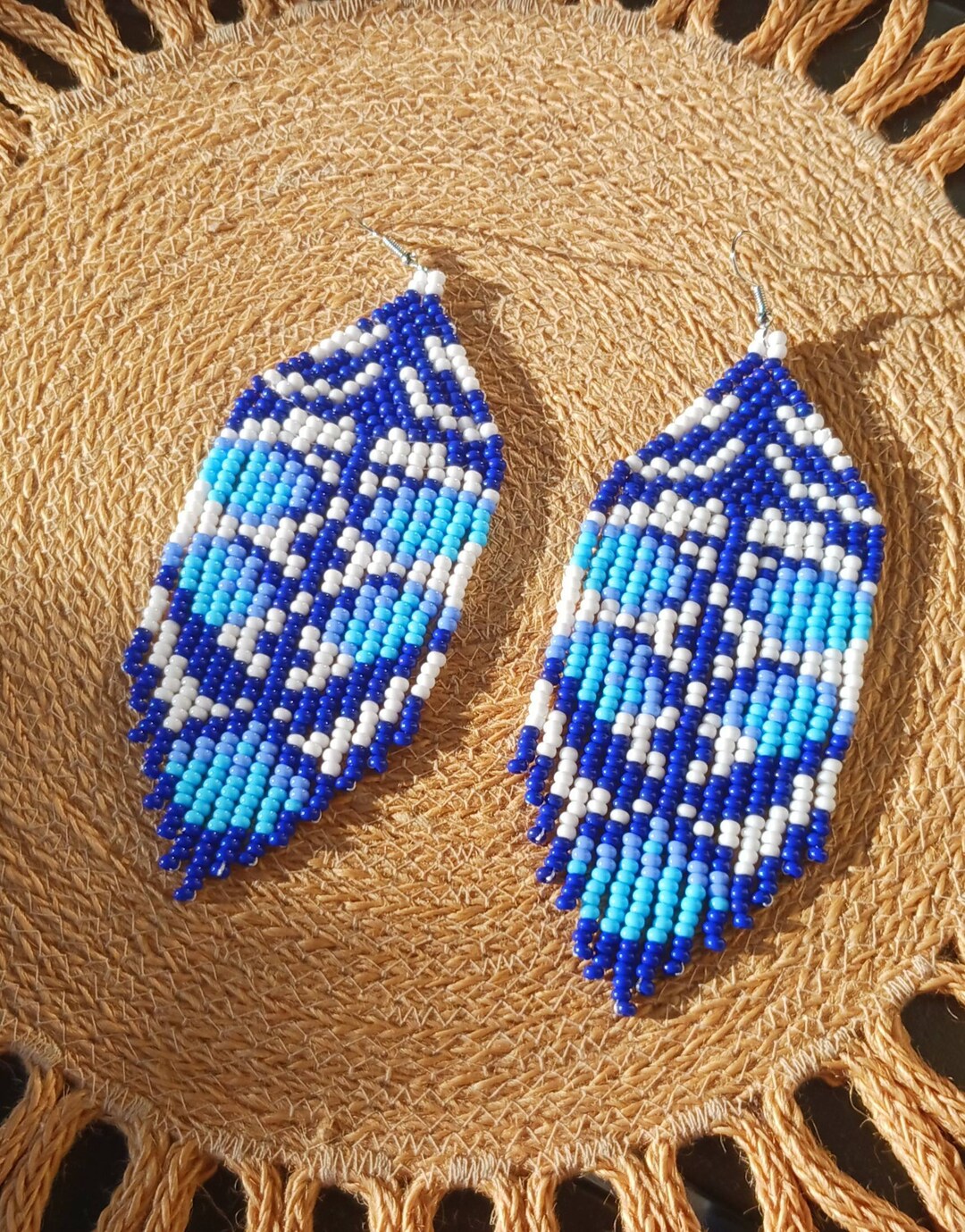 Beaded Earrings, Handmade Beaded Earrings, Beadwork, Unique Jewelry ...