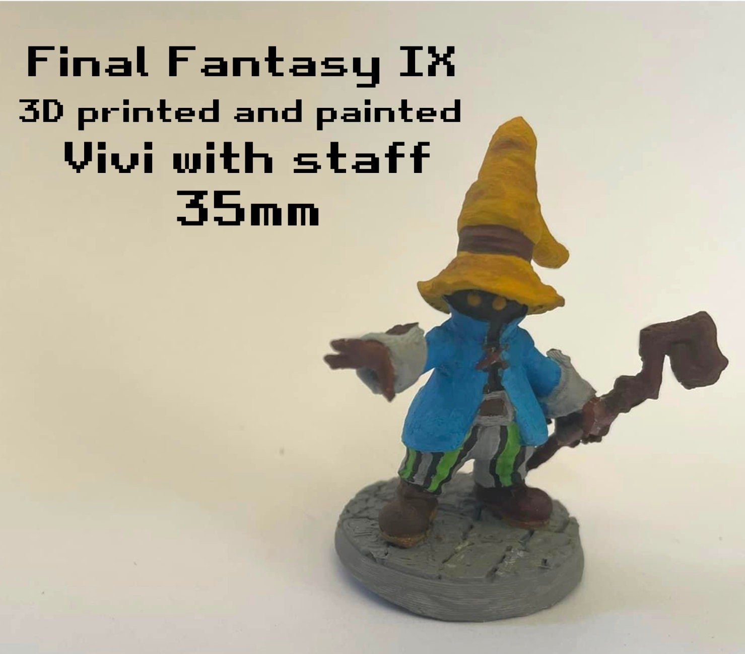 Final Fantasy Ix Vivi 3d Printed and Painted Miniature 35mm - Etsy