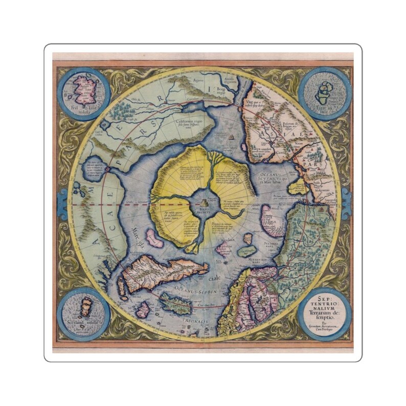 Hyperborea Map Sticker - Etsy
