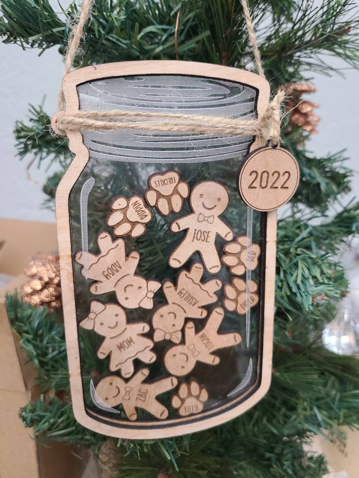 DIGITAL FILE: Gingerbread Mason Jar Shaker Ornament - Etsy