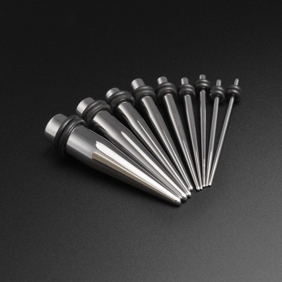 Ear Stretching Kit Surgical Steel Taper Set 316L Surgical Steel Expander Gauging 1.6mm 14g 10mm 00g Ear Gauges Lobe Set Etsy