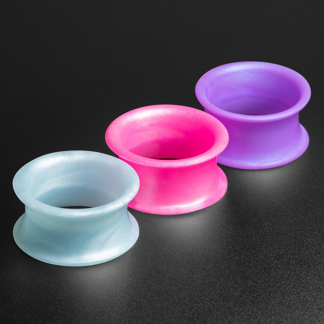 Pearl Silicone Double Flare Tunnel Bundle | Silicone Gauges for ...