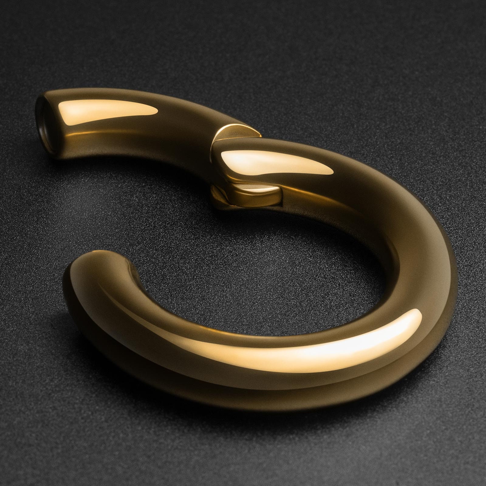 Gold PVD Magnetic Hoop Ear Weight | Ear Weight Gauges for Stretched ...