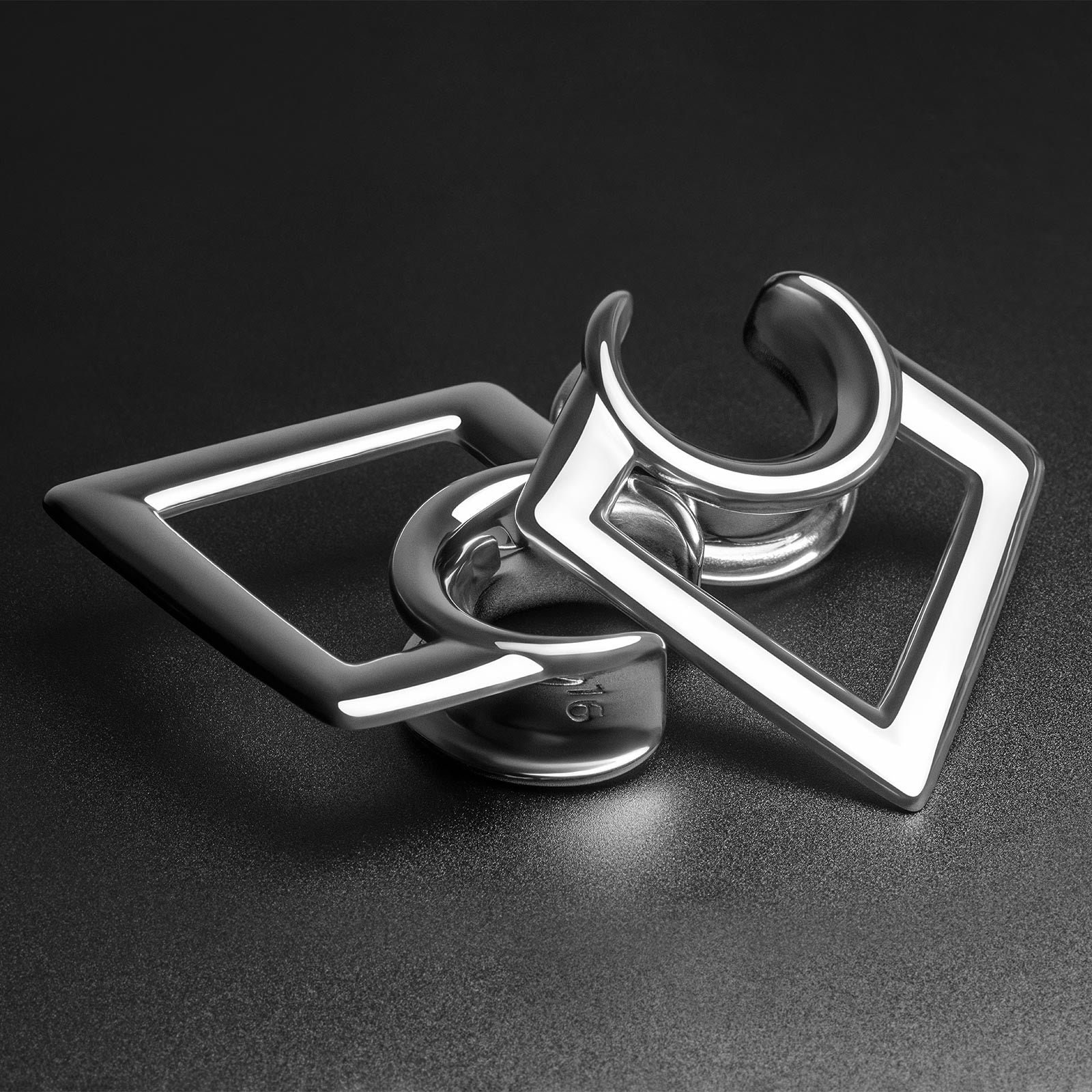 Geometric Diamond Hanger Surgical Steel Saddle Ear Weight | Ear Weight ...