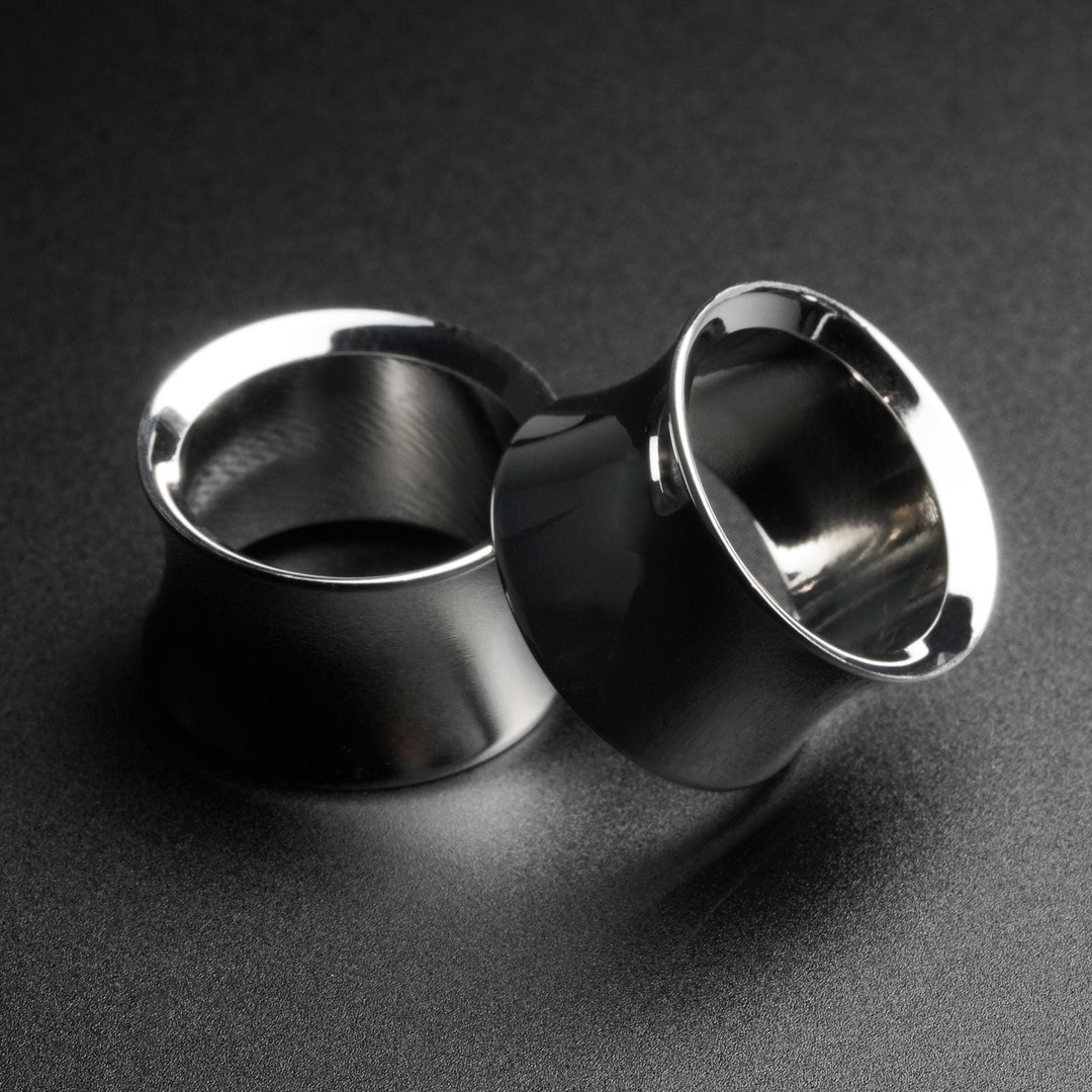 Surgical Steel Saddle Fit Double Flare Tunnel | 316L Surgical Steel Ear ...