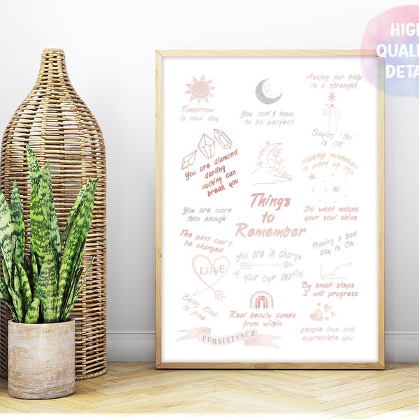 Words of Affirmation Poster - Etsy